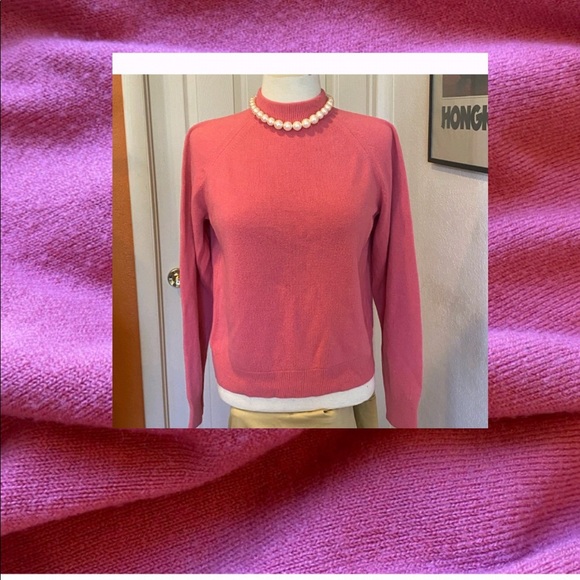 Vintage | Sweaters | Hot Pink Long Sleeve Vintage Zip Back Sweater ...